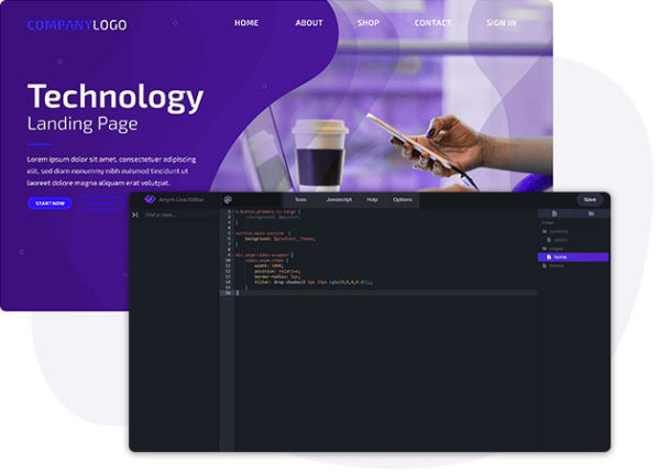 Anym Live Editor – Design your website without limits